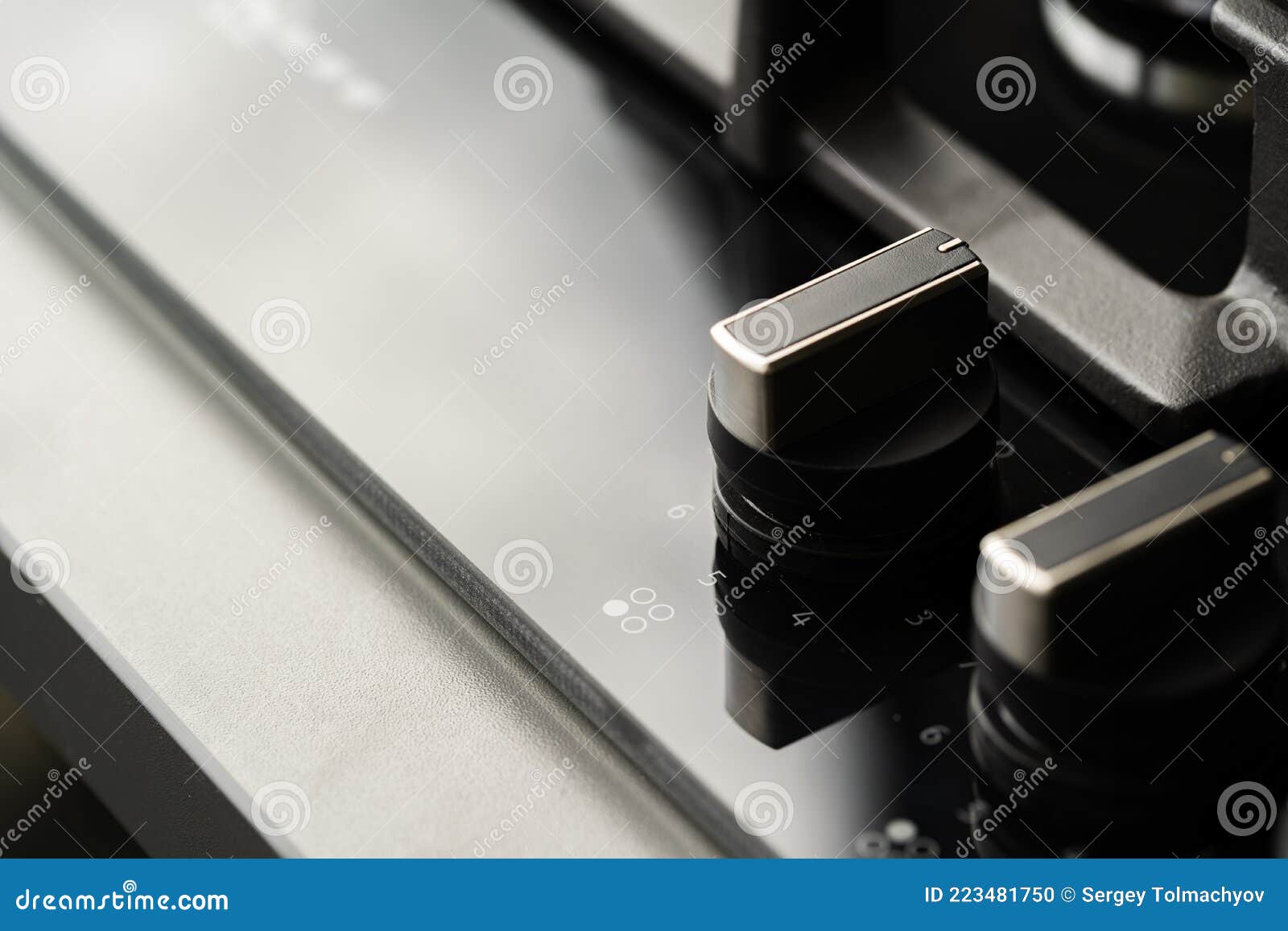 Switch Knob of a Modern Kitchen Stove Stock Photo - Image of technology ...