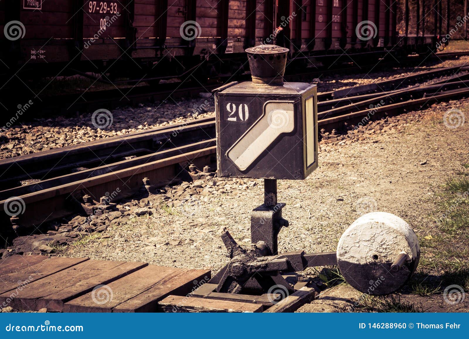 Switch Lamp from the Railway Stock Photo - Image of carriage, beam ...