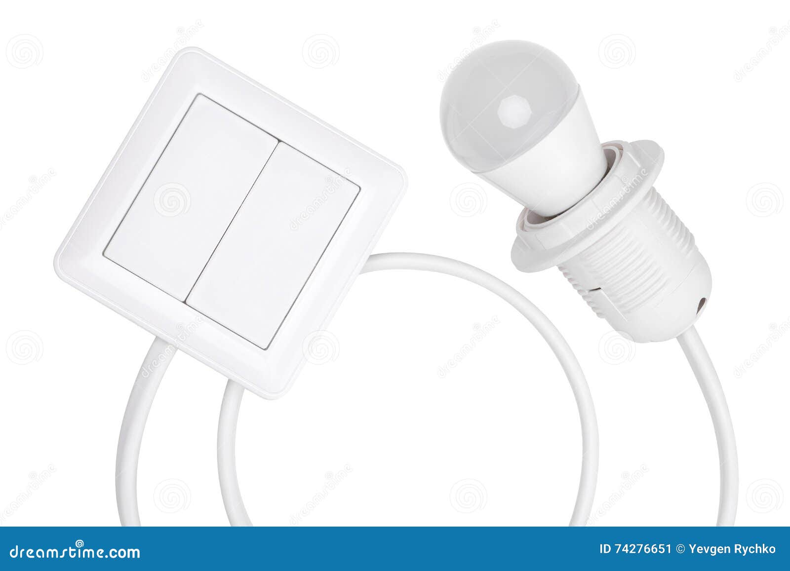 Switch and light bulb stock image. Image of creativity - 74276651