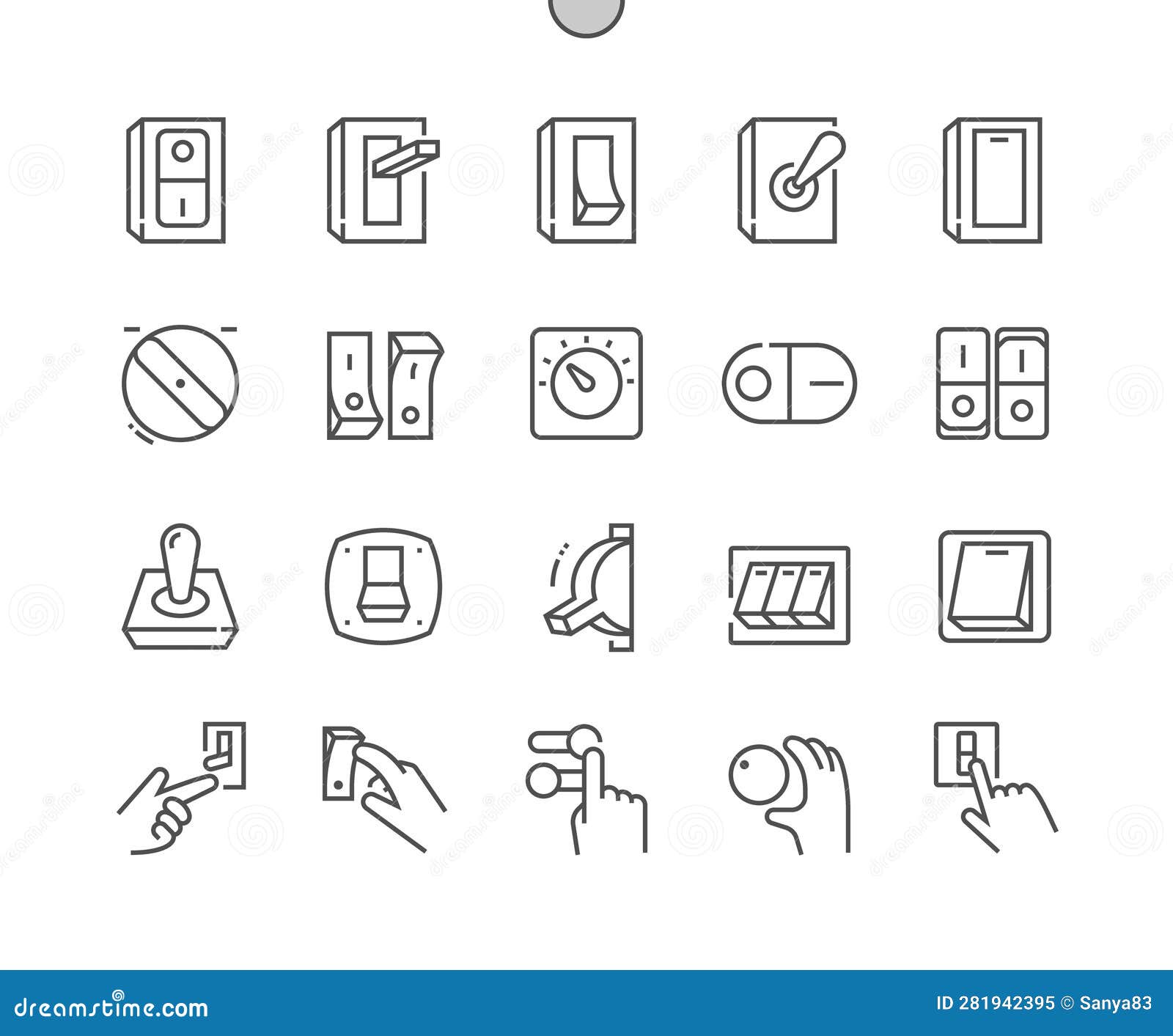 Switch. Light Switch. Connection Button Stock Vector - Illustration of ...