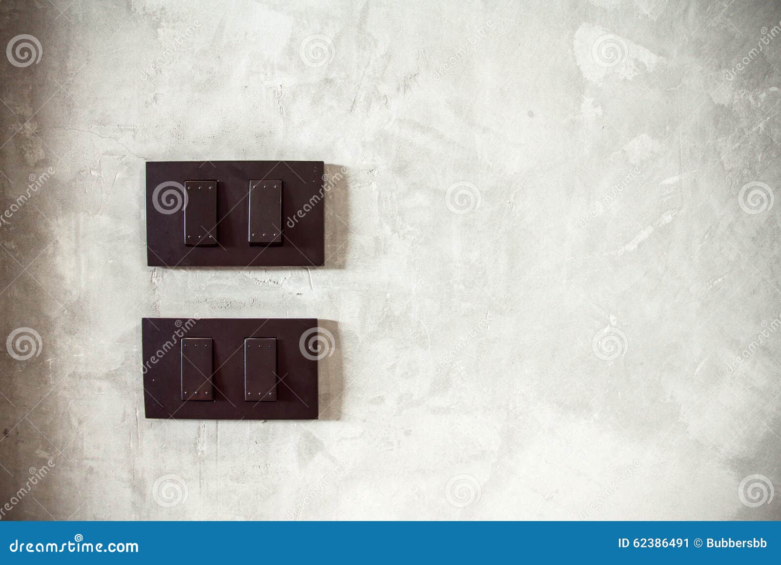 Switch of Lights on the Black Wall. Stock Image - Image of wall, room ...