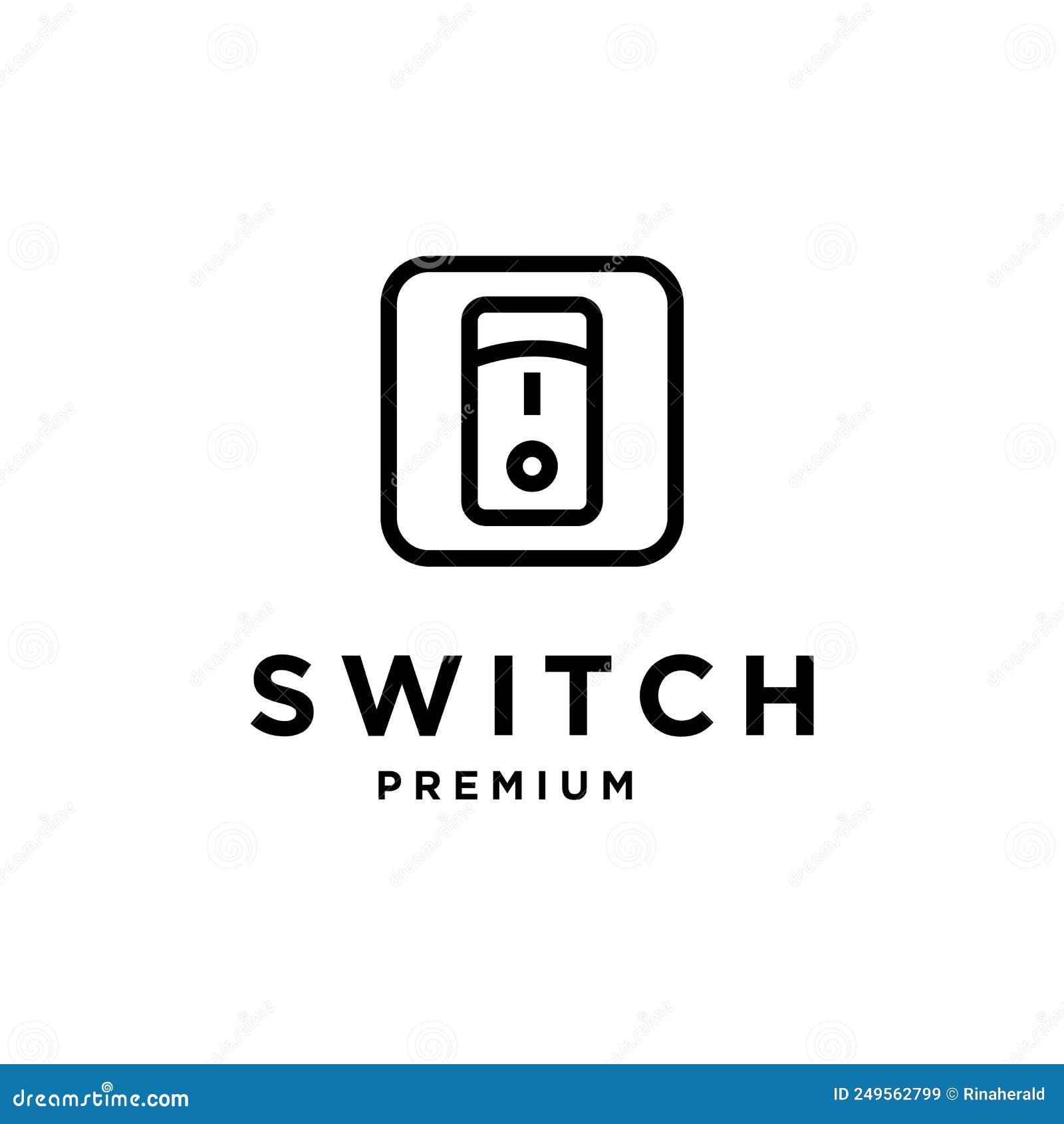 Switch Logo with Power on Off Icon Design Stock Illustration ...