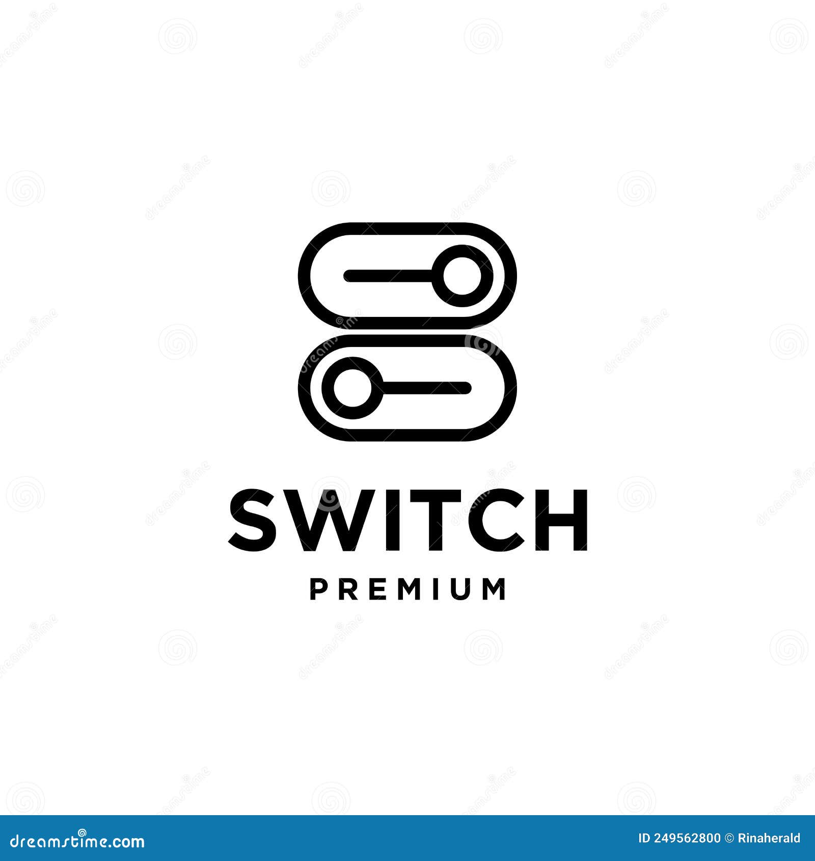 Switch Logo with Power on Off Icon Design Stock Illustration ...
