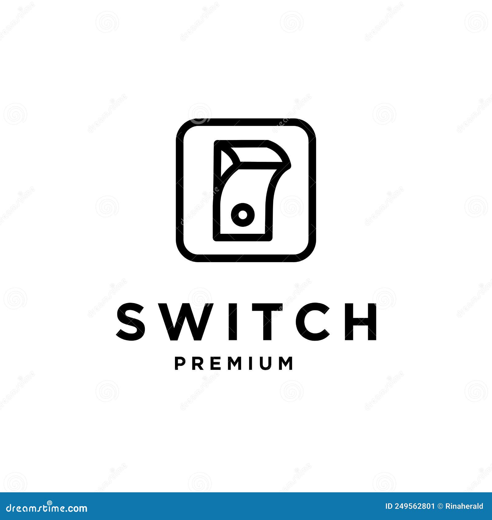 Switch Logo with Power on Off Icon Design Stock Illustration ...