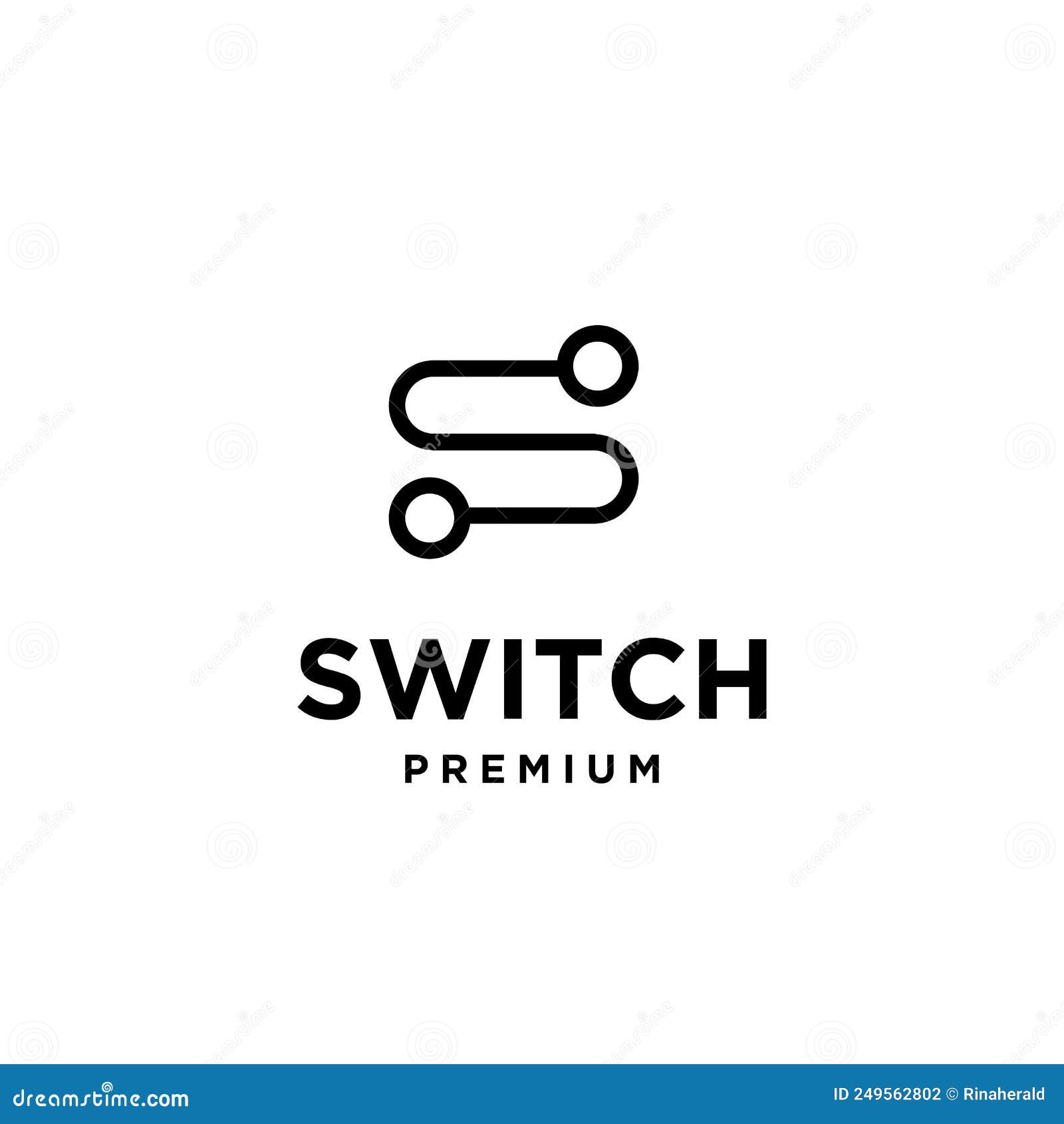 Switch Logo with Power on Off Icon Design Stock Illustration ...