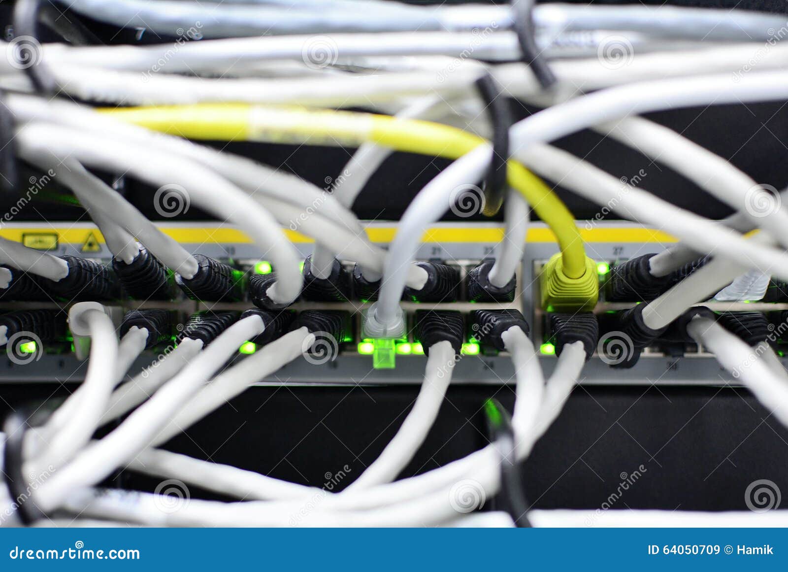 Switch with Networking Cables Stock Image - Image of cable, cables ...