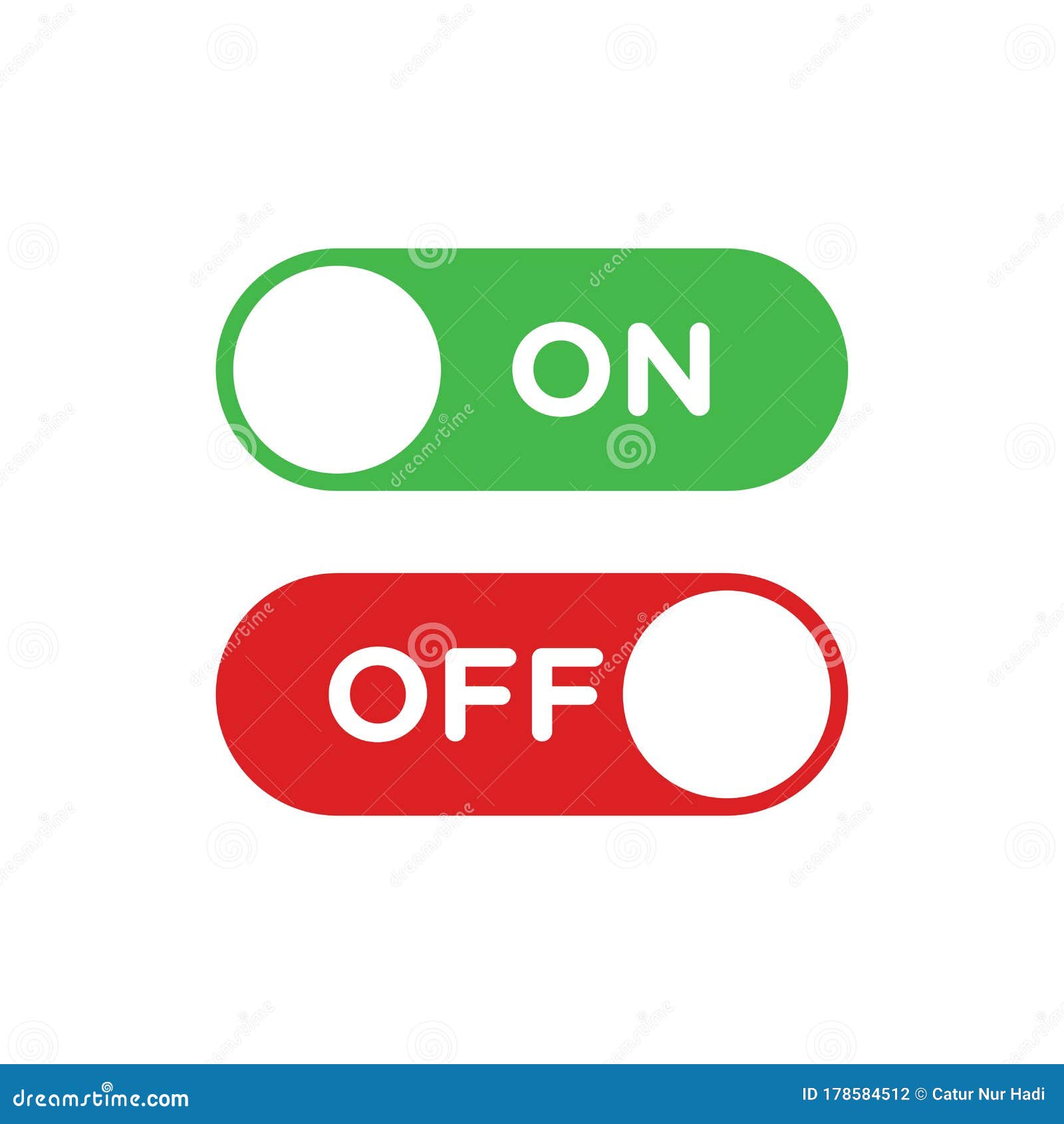Switch on Off Button Icon Flat Vector Template Design Trendy Stock ...