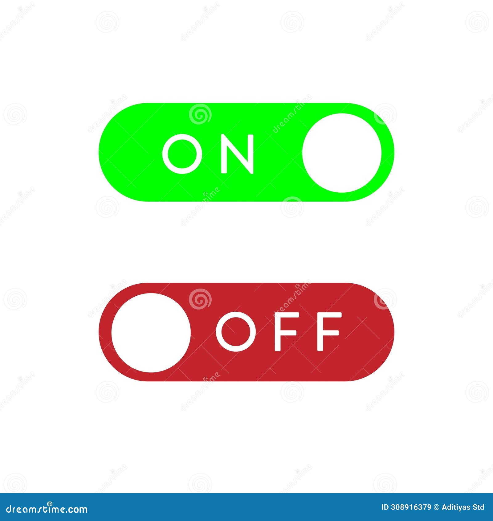Switch on Off Button Icon, Vector Illustration Stock Vector ...