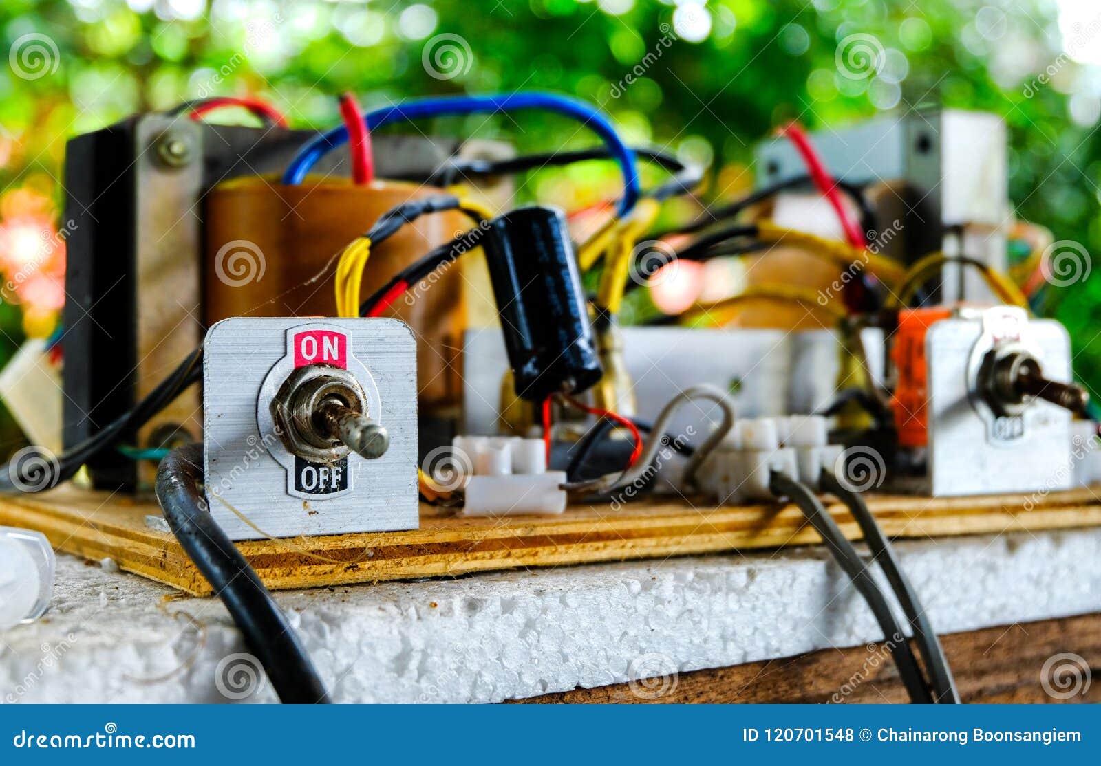 Switch on/Off of Electric Circuits Stock Photo - Image of control ...