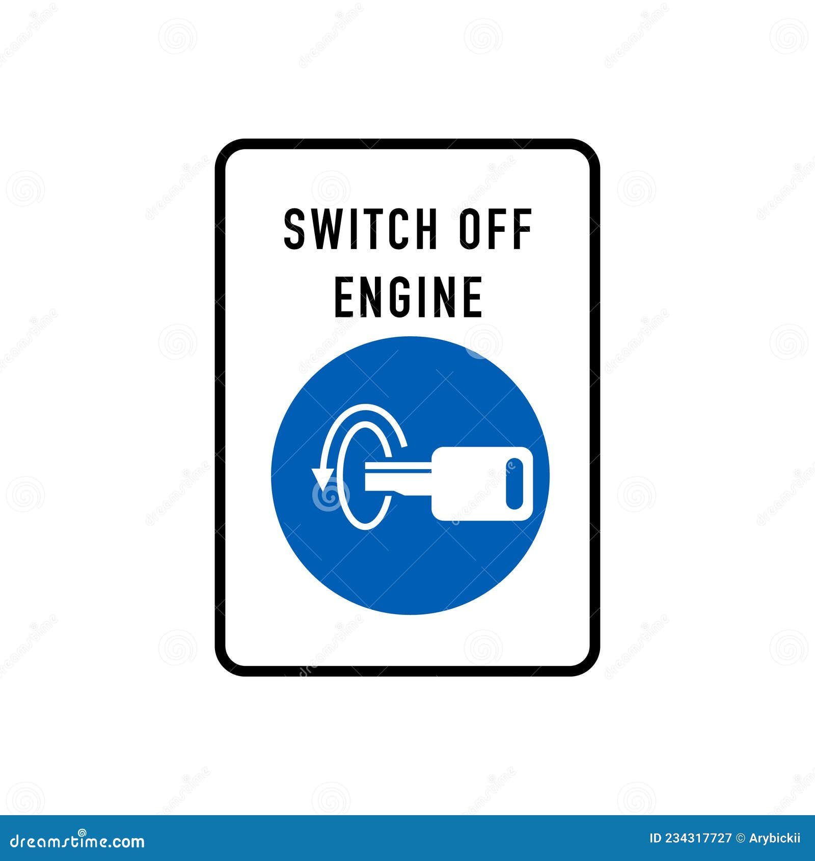 Switch Off Engine Symbol Sign Stock Vector - Illustration of hand ...
