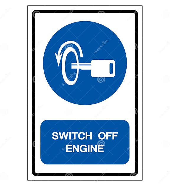Switch Off Engine Symbol Sign, Vector Illustration, Isolate on White ...