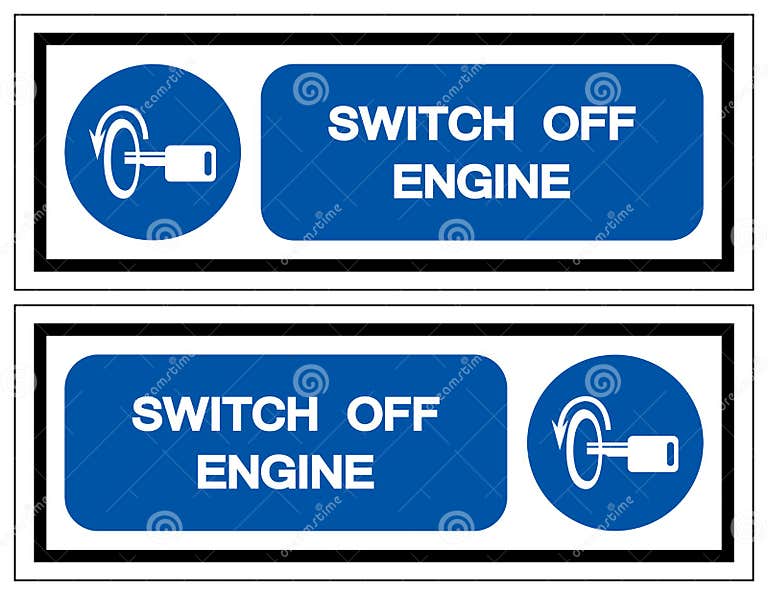 Switch Off Engine Symbol Sign, Vector Illustration, Isolate on White ...