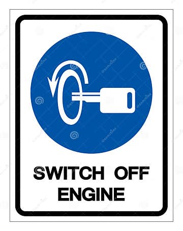 Switch Off Engine Symbol Sign, Vector Illustration, Isolate on White ...