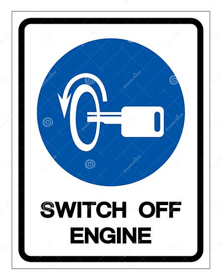 Switch Off Engine Symbol Sign, Vector Illustration, Isolate on White ...