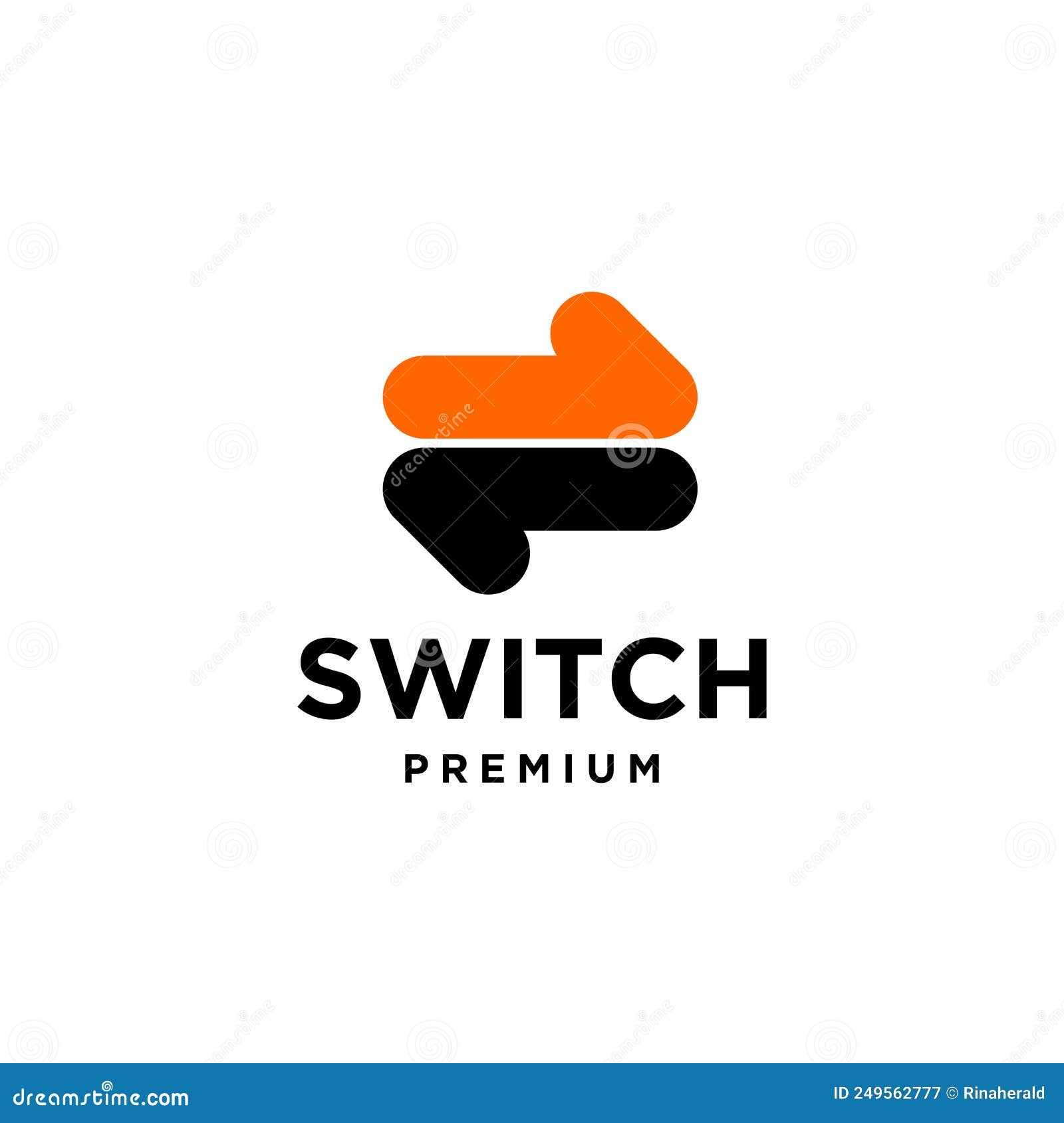 Switch on Off Opposite Arrow Icon Logo Design Stock Illustration ...