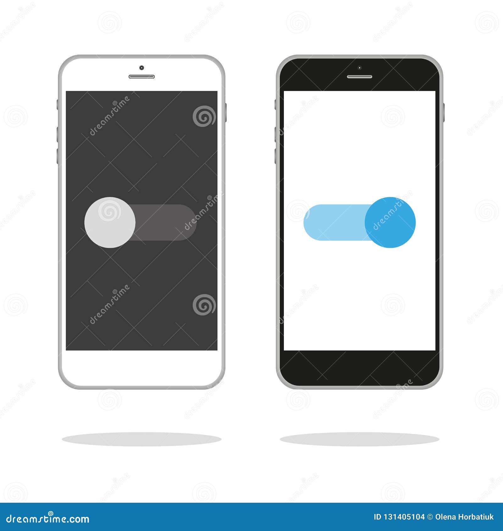 Switch on Off Phone Icon stock vector. Illustration of connect - 131405104