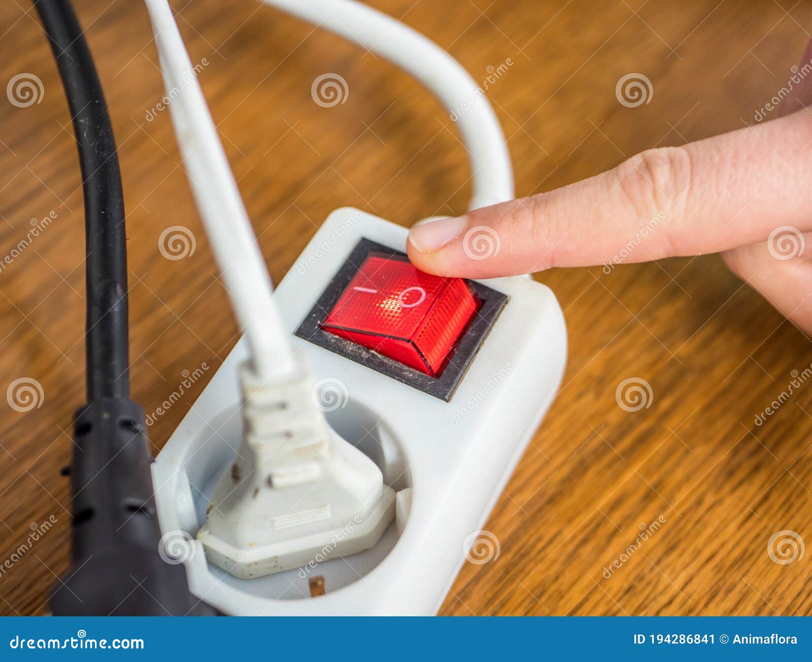 Switch Off Plug Strip Symbolic Stock Image - Image of green, lifestyle ...