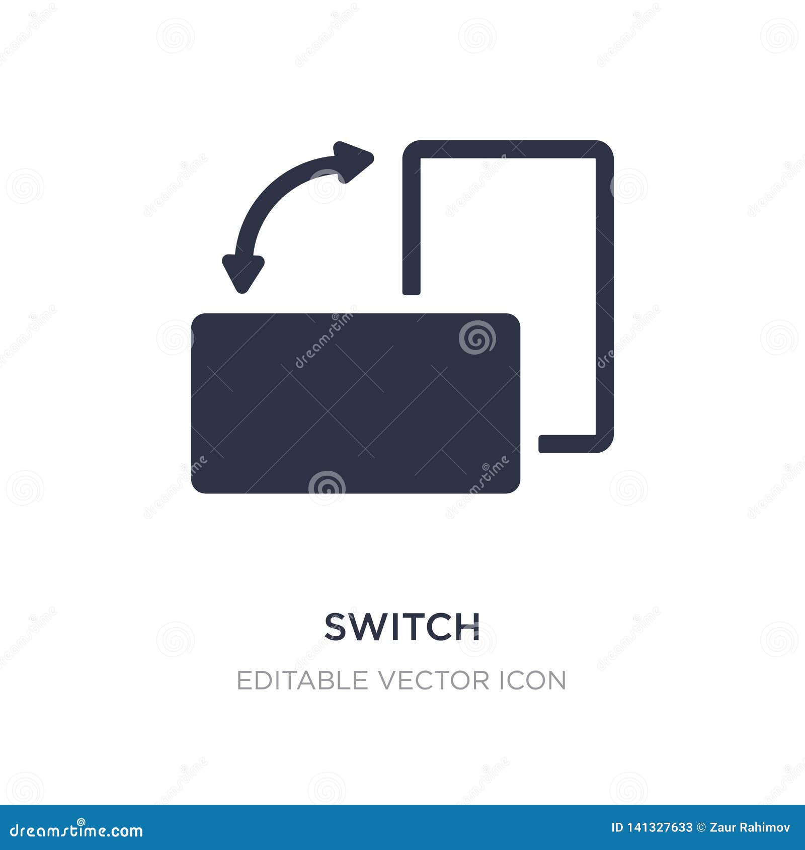 Switch Orientation Button Icon on White Background. Simple Element ...
