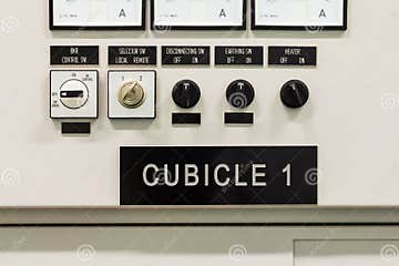 Switch Panel on Control Cubicle Stock Photo - Image of instrument ...