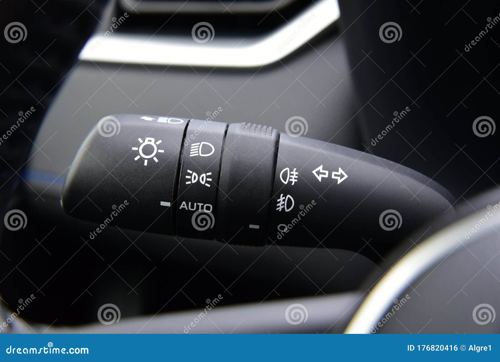 Switch for Passenger Car Lights Stock Photo - Image of instrument, knob ...