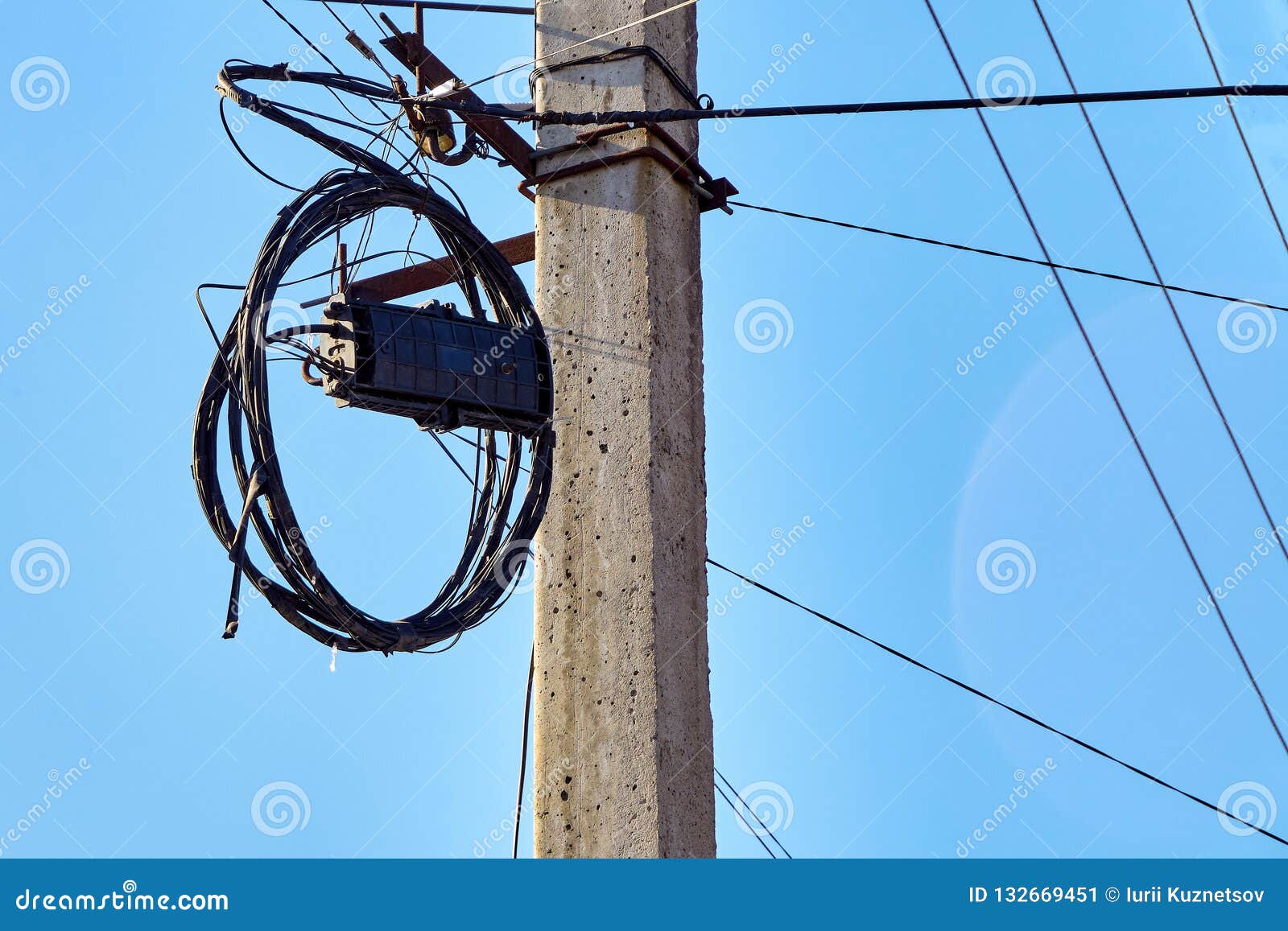 Switch at the pole stock image. Image of power, industry - 132669451