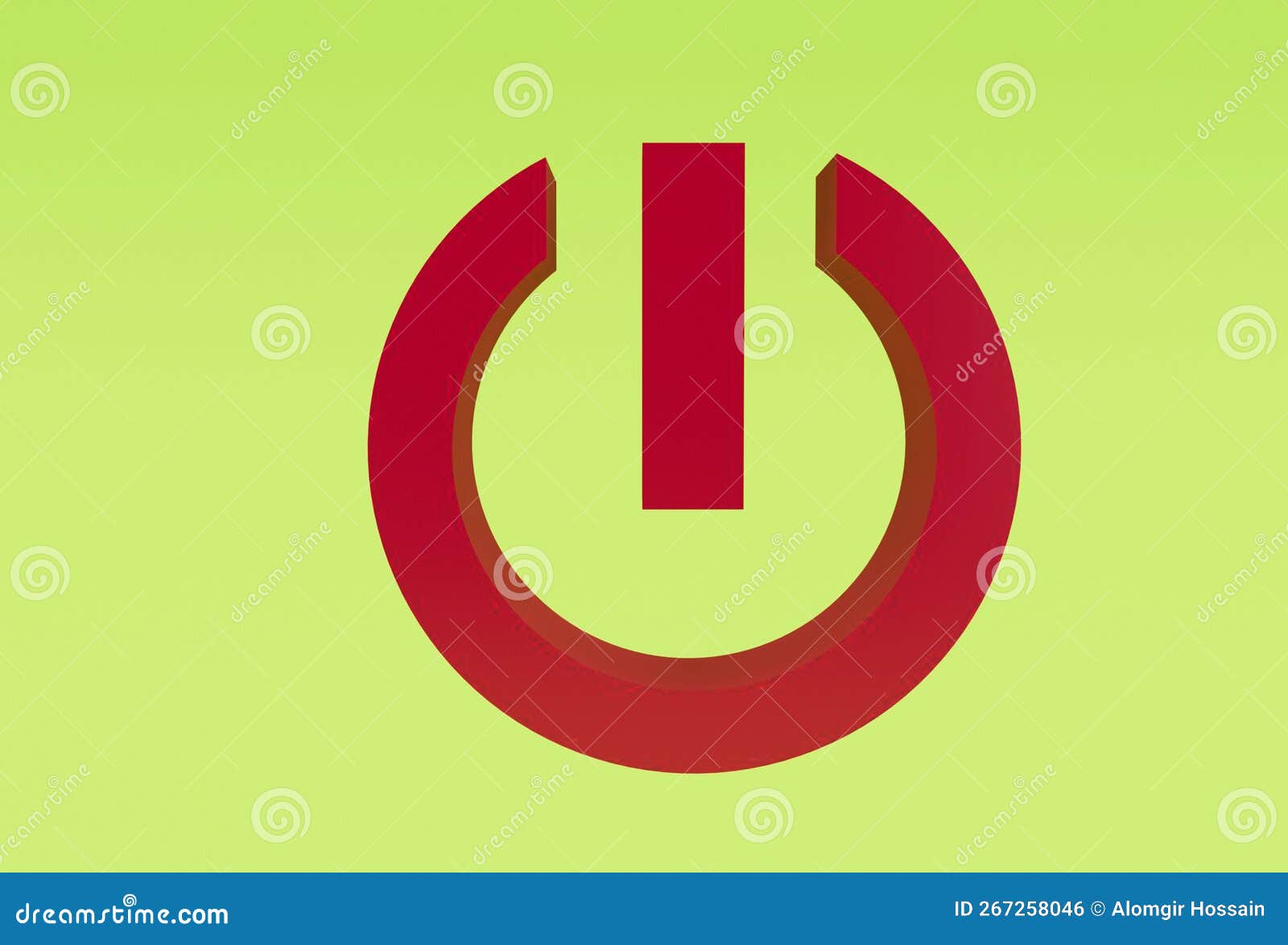 Switch Power Close or Off Icon 3d Illustration Minimal 3d Rendering ...