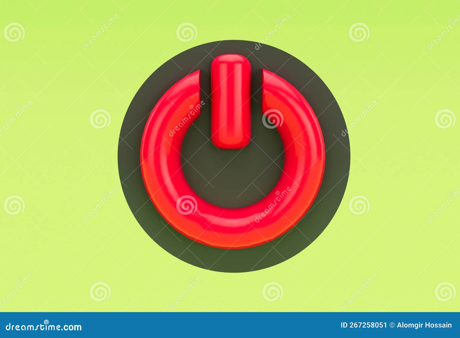 Switch Power Close or Off Icon 3d Illustration Minimal 3d Rendering ...