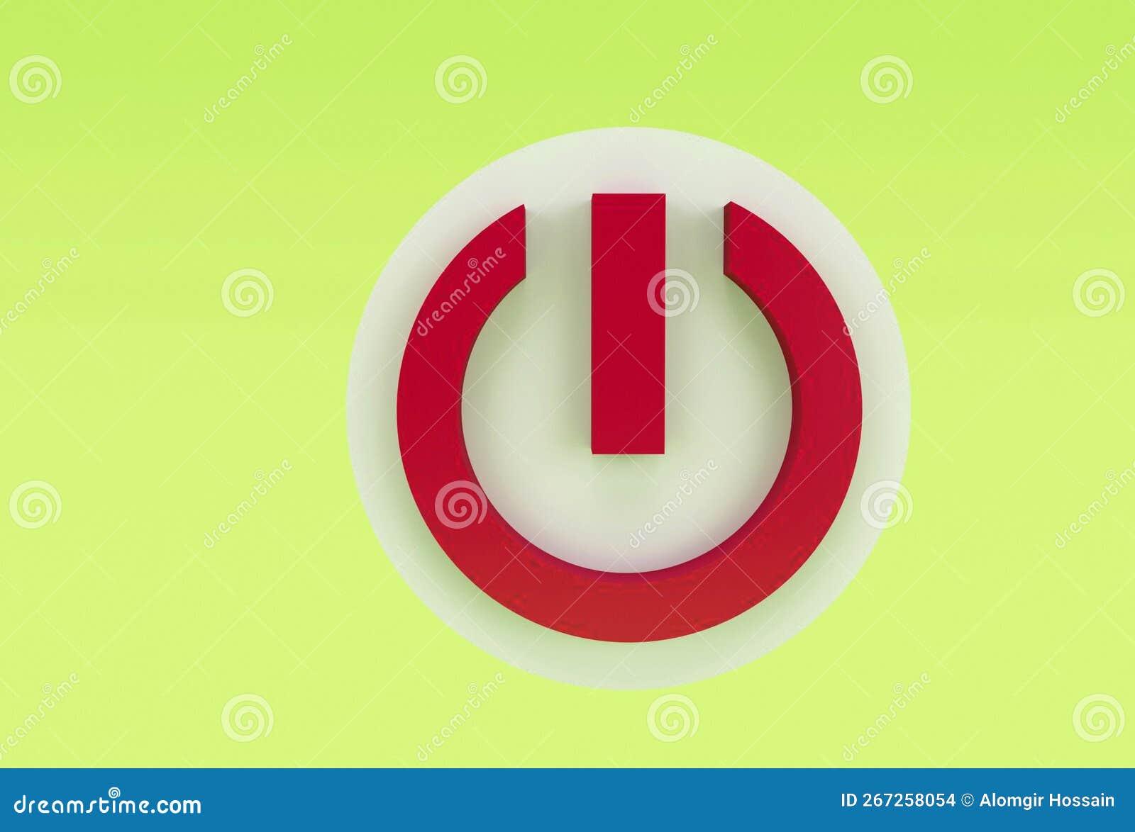 Switch Power Close or Off Icon 3d Illustration Minimal 3d Rendering ...