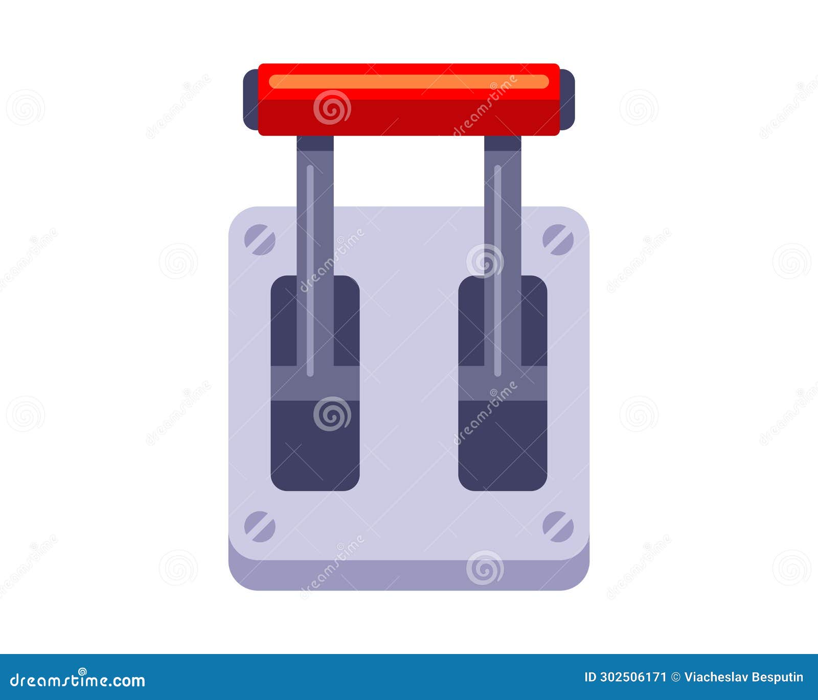 Switch with Red Handle. Turn Off and on Stock Vector - Illustration of ...