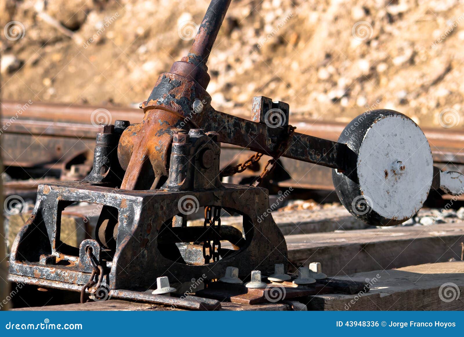 Switch reversing lever stock photo. Image of switch, signal - 43948336