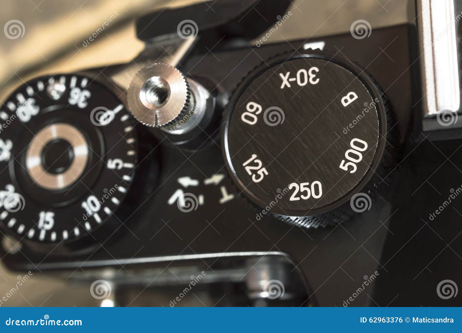 Switch the Shutter Speed of the Old SLR Camera Stock Photo - Image of ...