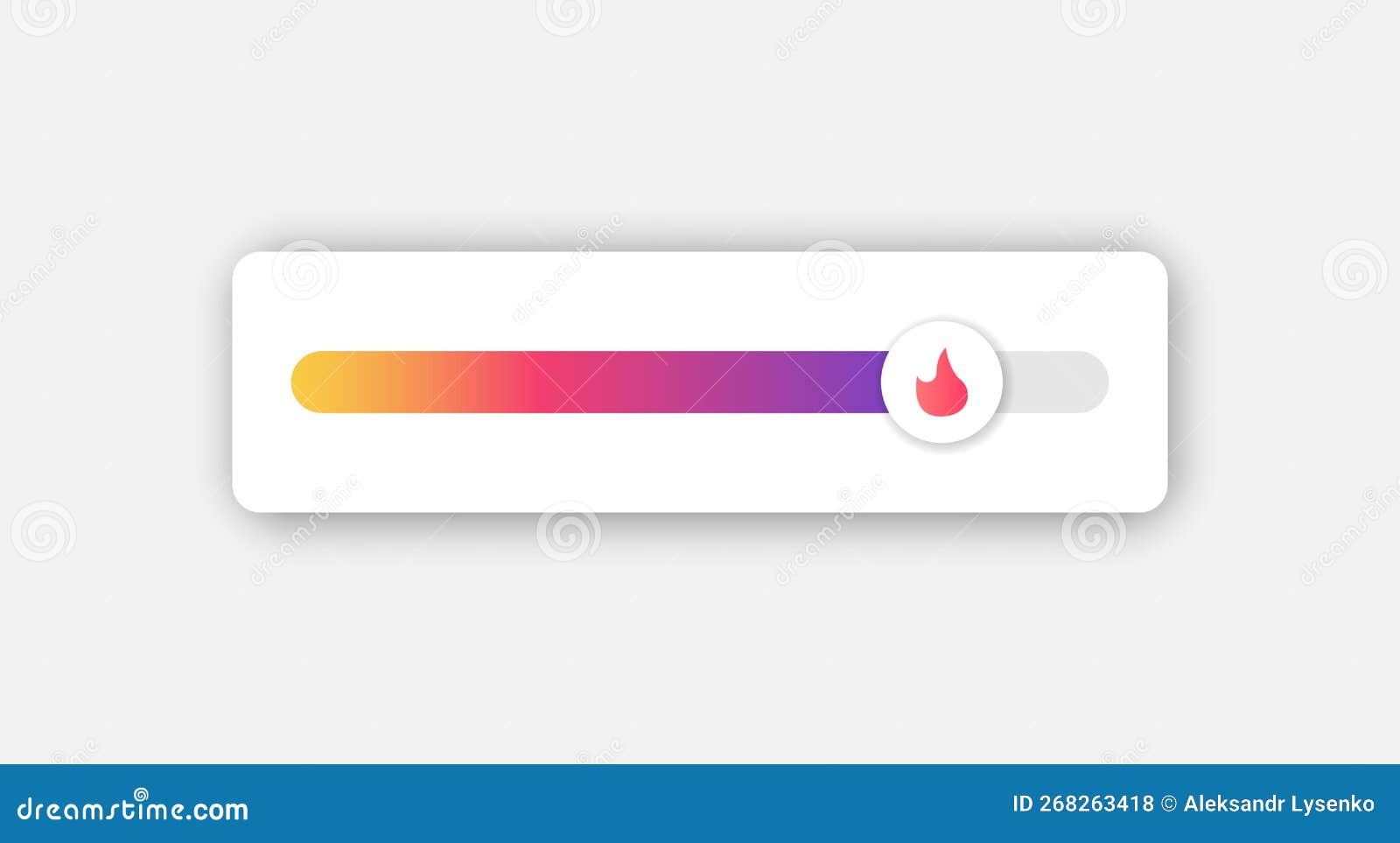 Switch Slider Icon in Flat Style. Volume Control Vector Illustration on ...