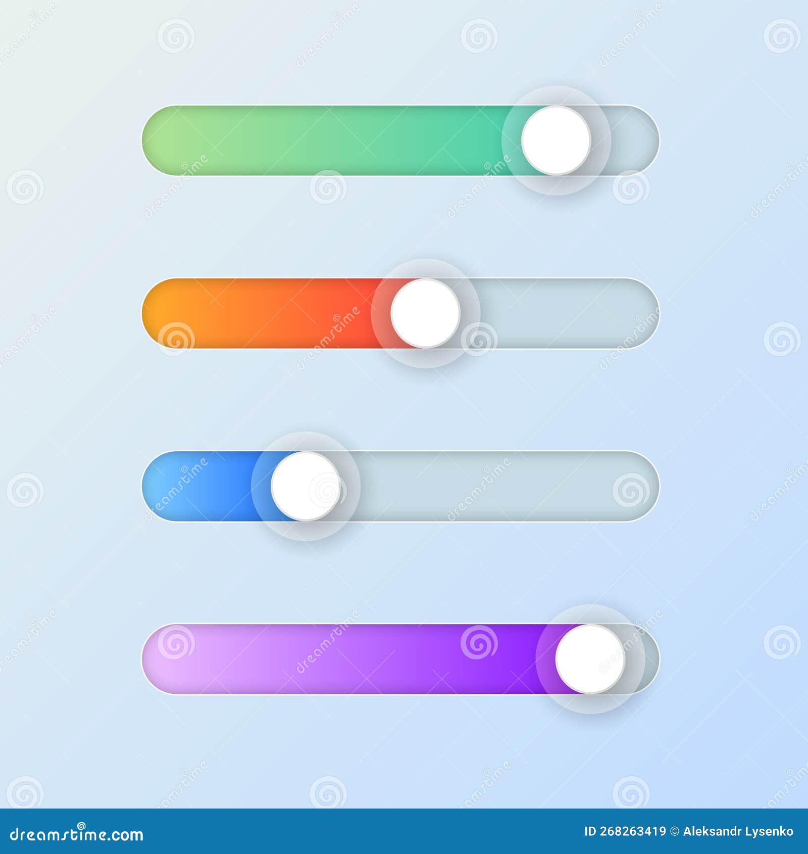 Switch Slider Icon in Flat Style. Volume Control Vector Illustration on ...