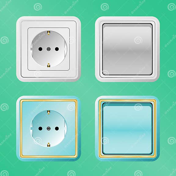 Switch, socket stock vector. Illustration of energy - 108437526