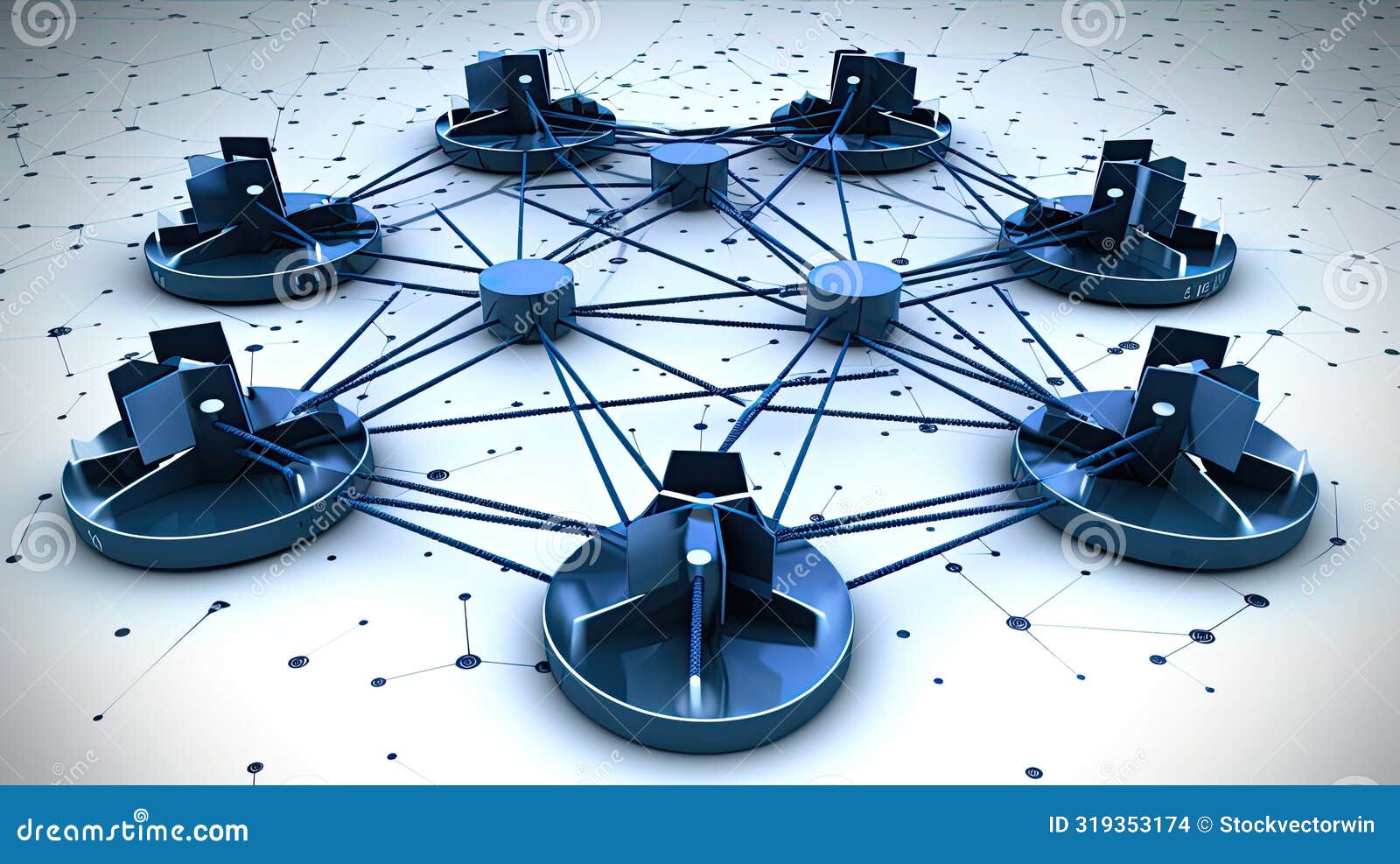 Switch star topology stock illustration. Illustration of communication ...