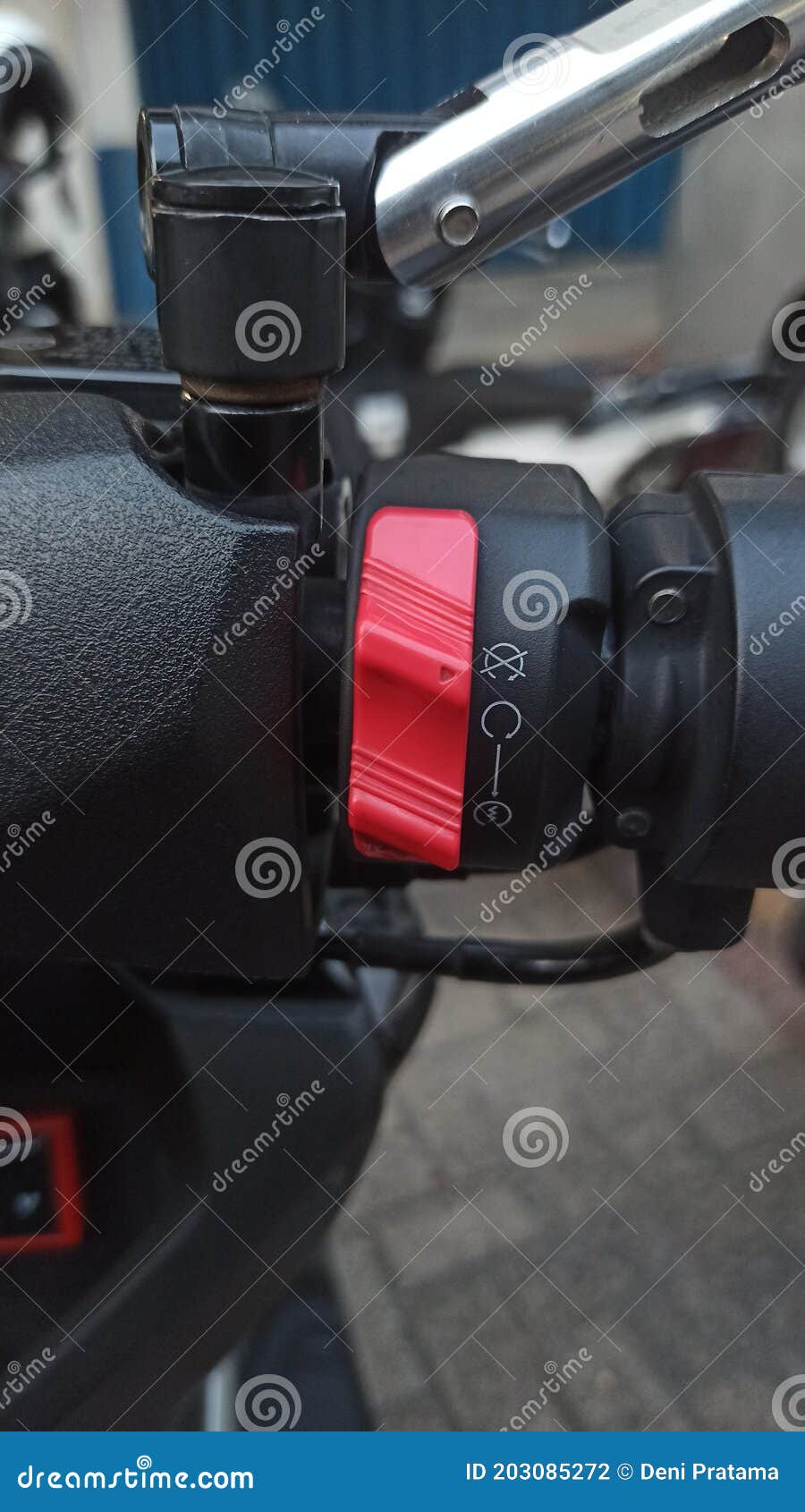 Switch Starter Type Slide of Motorcycle Stock Photo - Image of starter ...