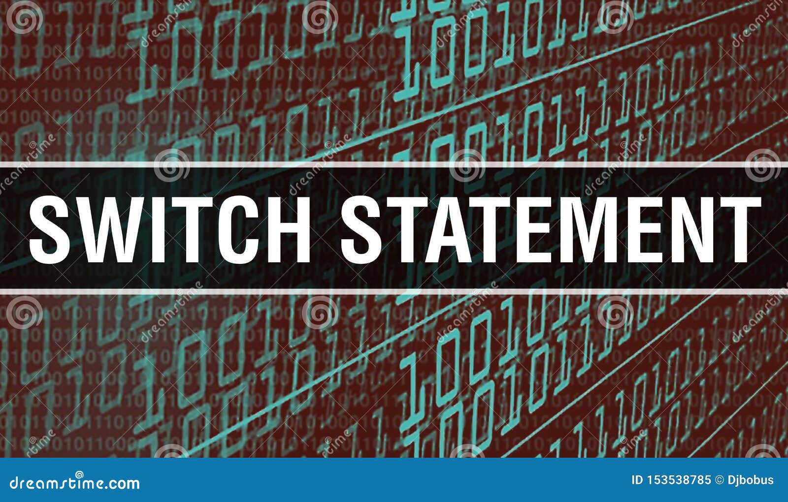 Switch Statement with Binary Code Digital Technology Background ...