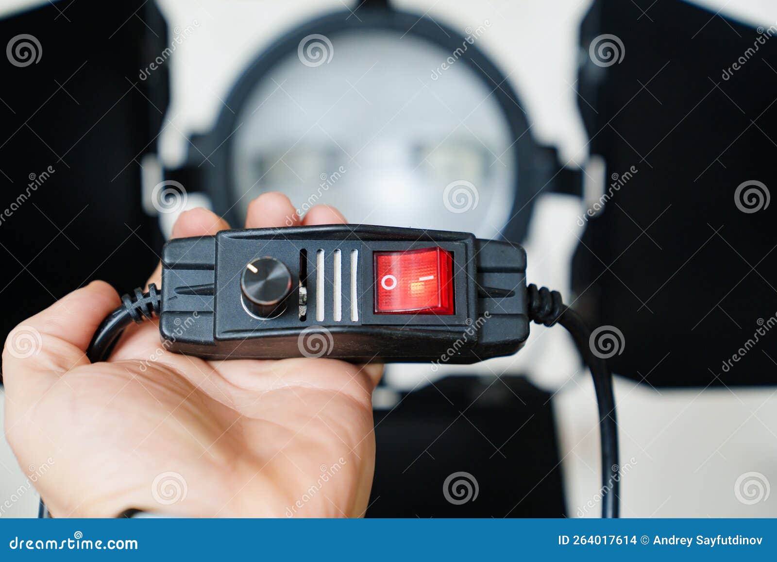 Switch of Studio Halogen Constant Light Illuminator. Equipment for the ...