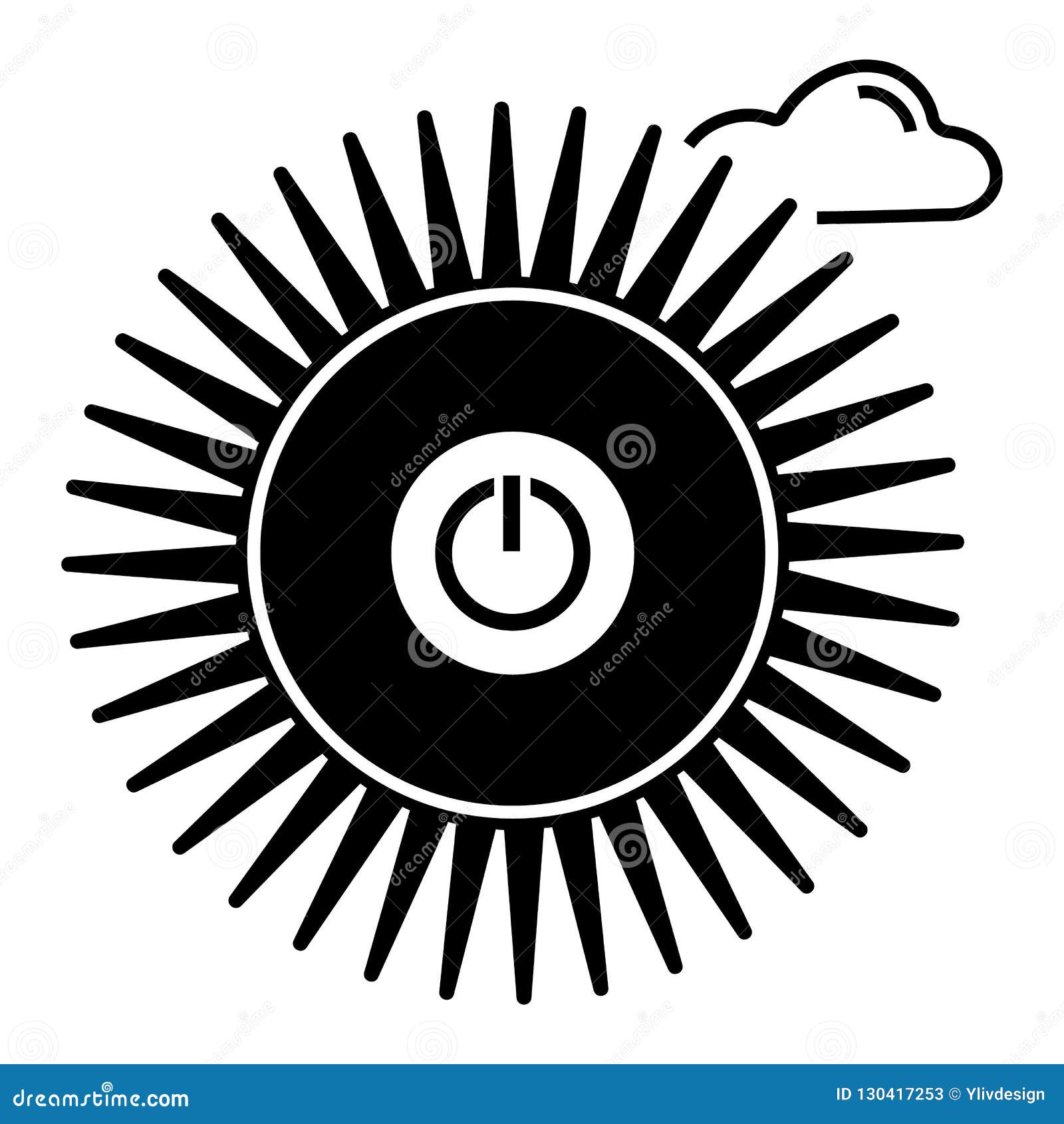 Switch Sun Off Icon, Simple Style Stock Vector - Illustration of ...