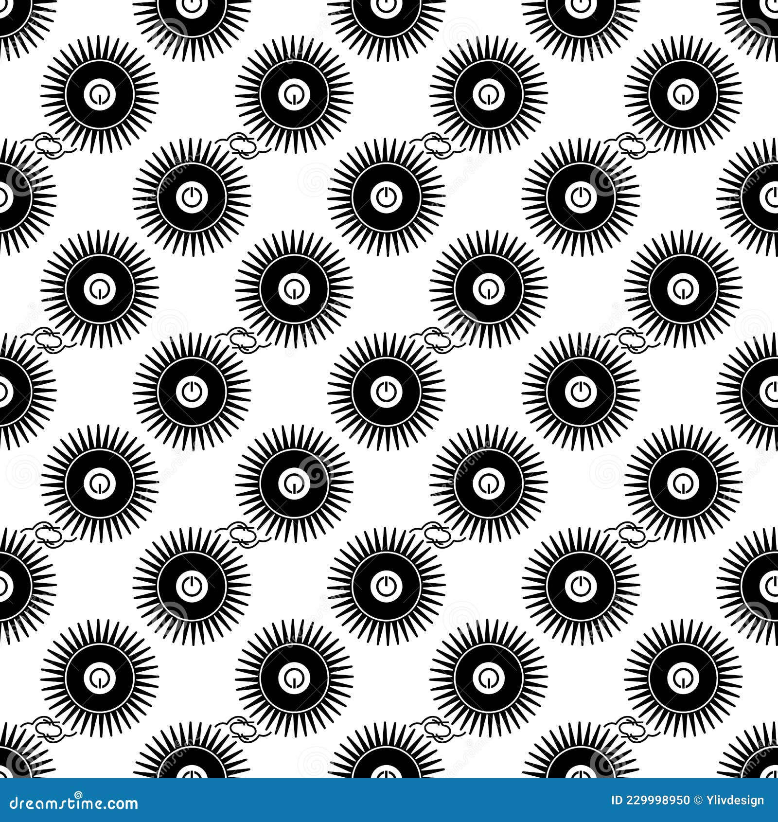 Switch Sun Off Pattern Seamless Vector Stock Vector - Illustration of ...