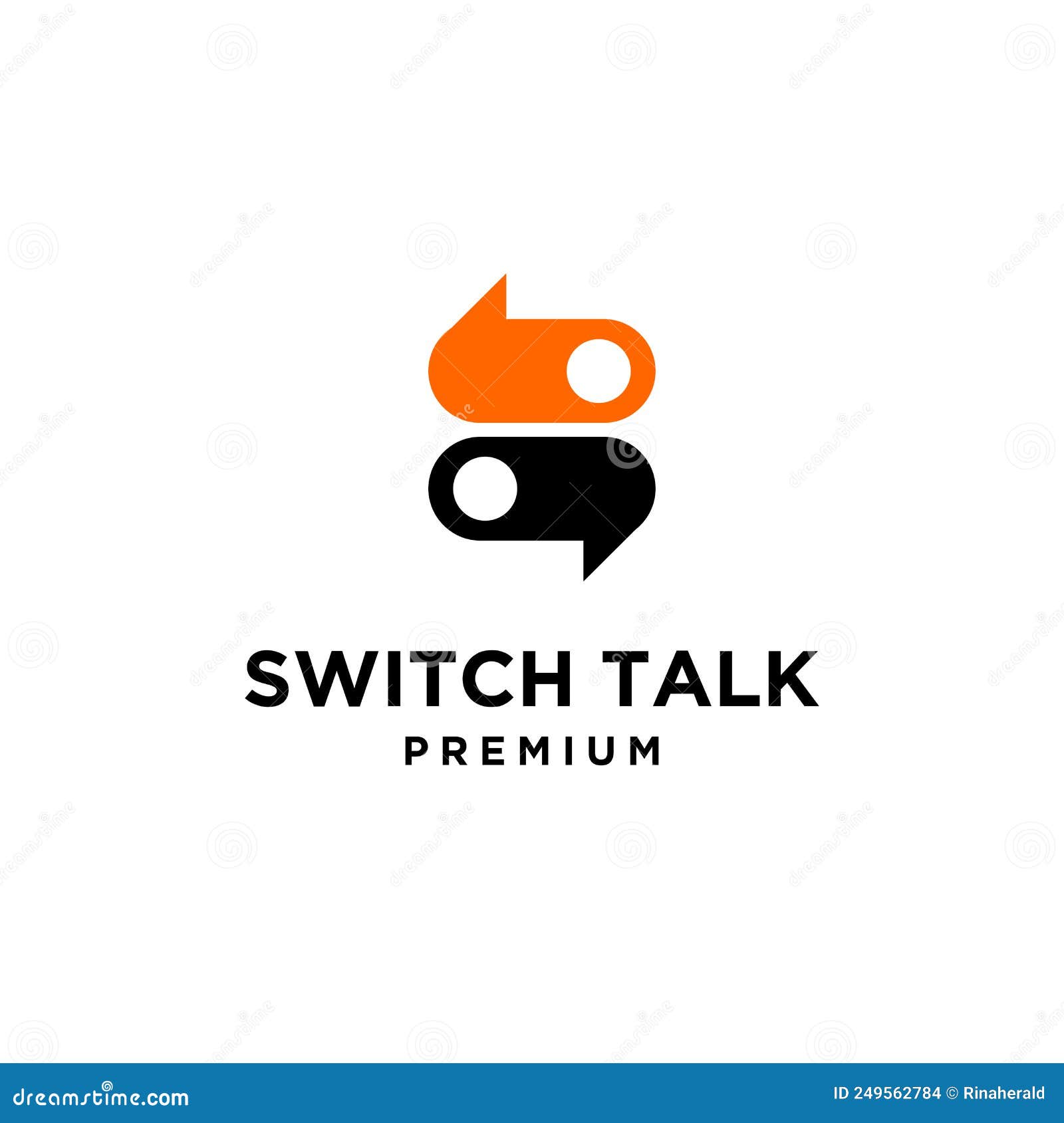 Switch Talk with Bubble Chat Icon Logo Design Stock Illustration ...