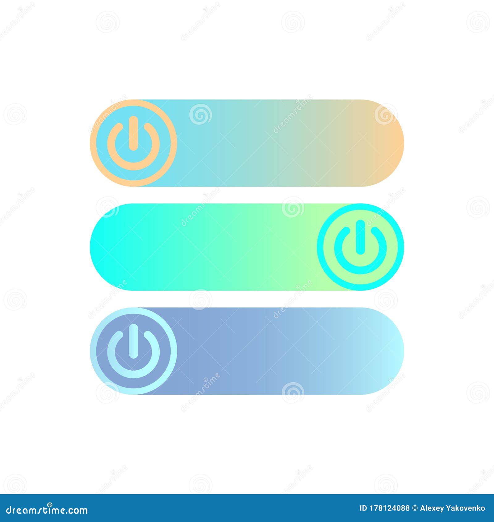 Switch Toggle Button Off on or Round Button. Power Switch Icon Stock ...