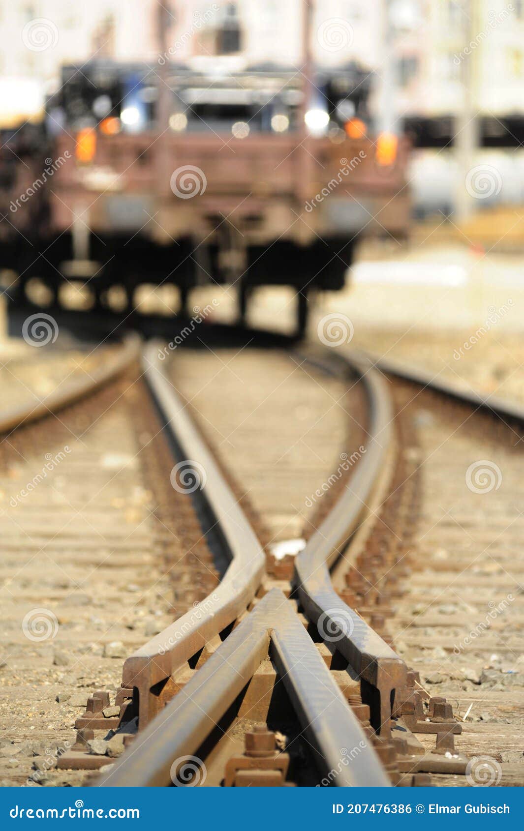 Switch or Track Switch in Railroad and Train Traffic Stock Photo ...