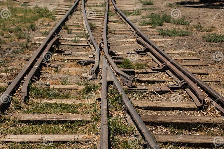 Switch Tracks stock photo. Image of soil, line, switch - 229803130