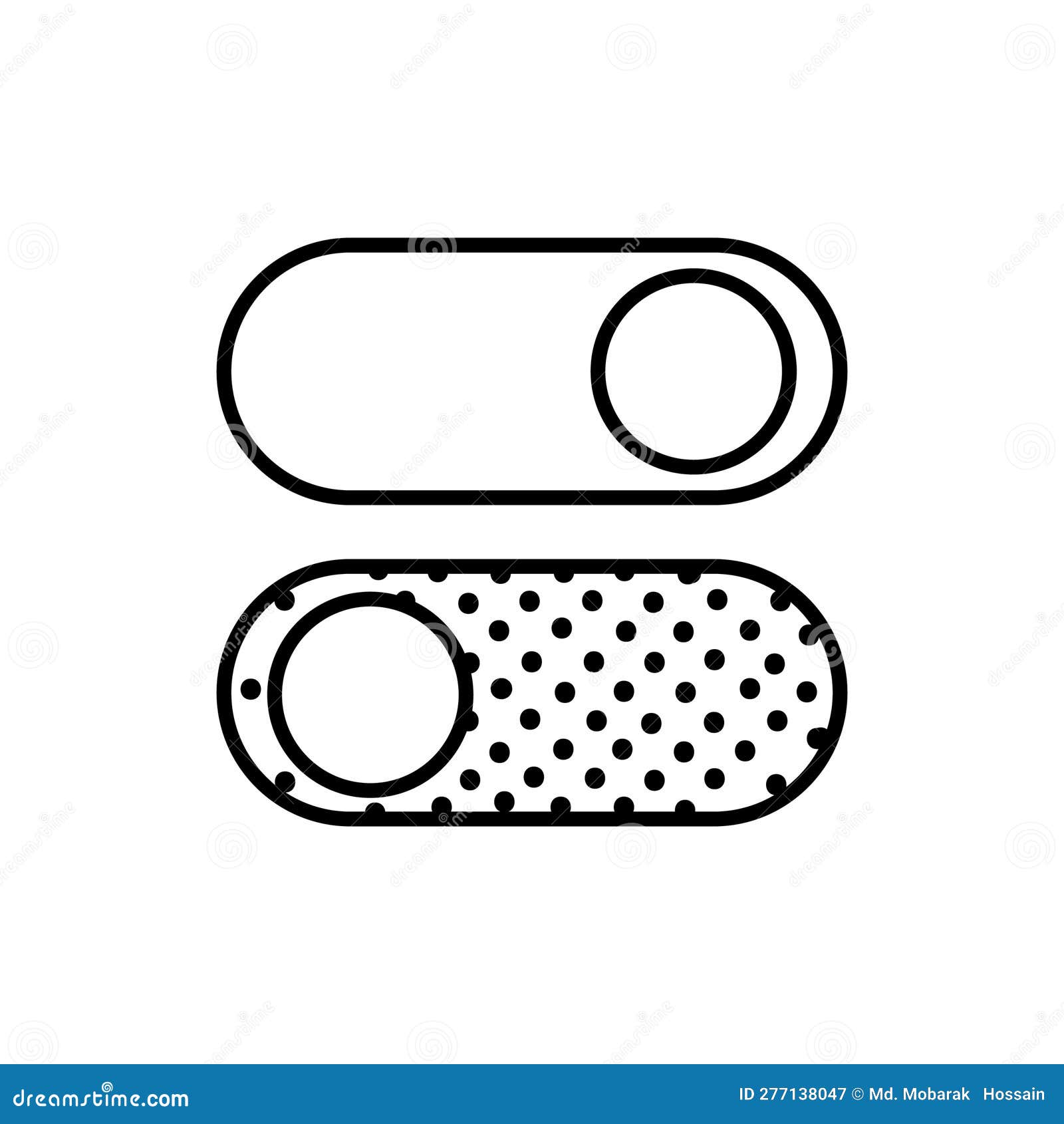 Switch Vector Icon, Outline Style, Isolated on White Background. Stock ...