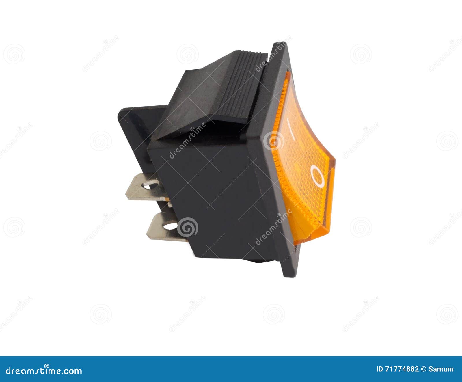 Switch on white background stock photo. Image of energy - 71774882