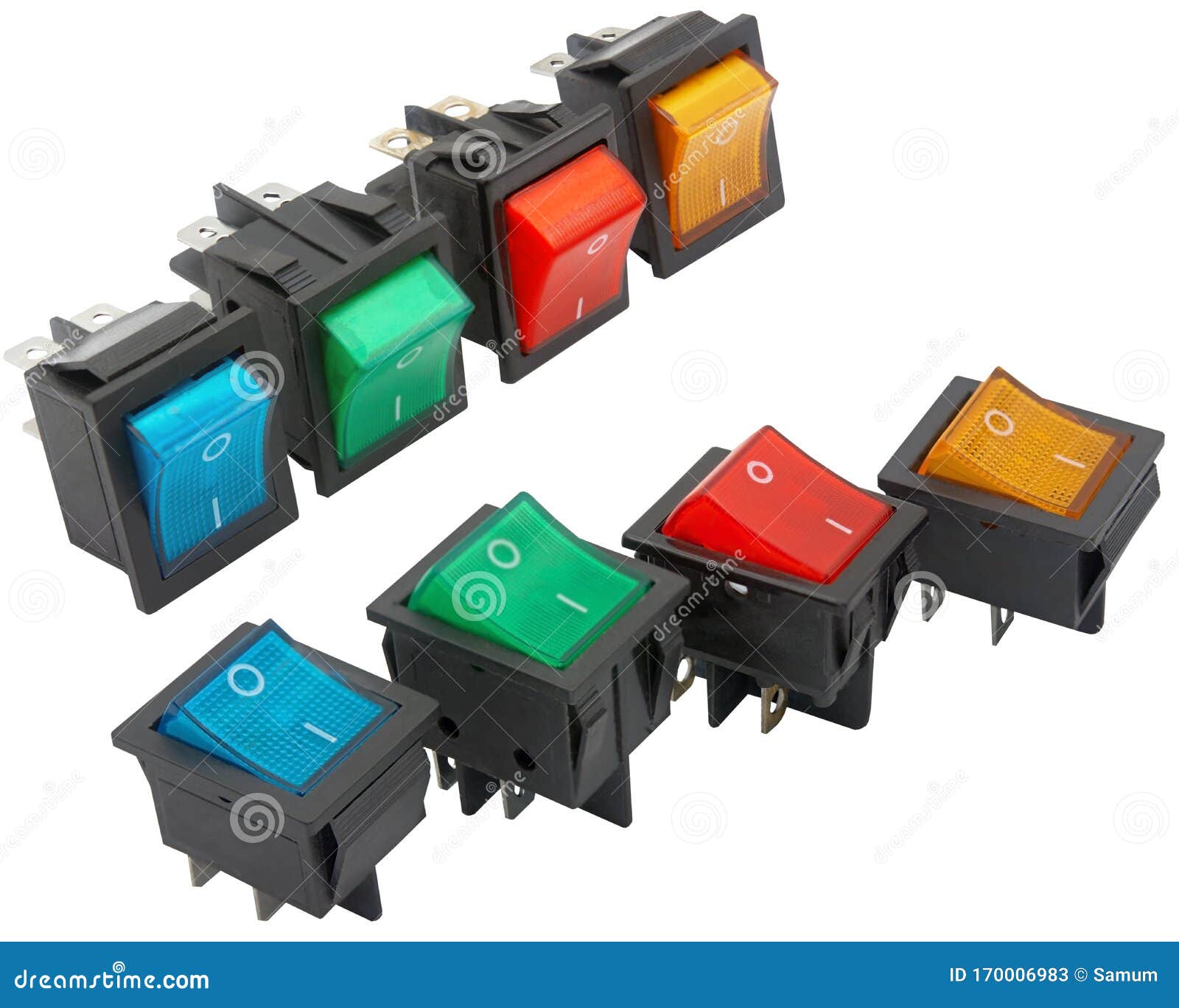 Switch on white background stock image. Image of collection - 170006983