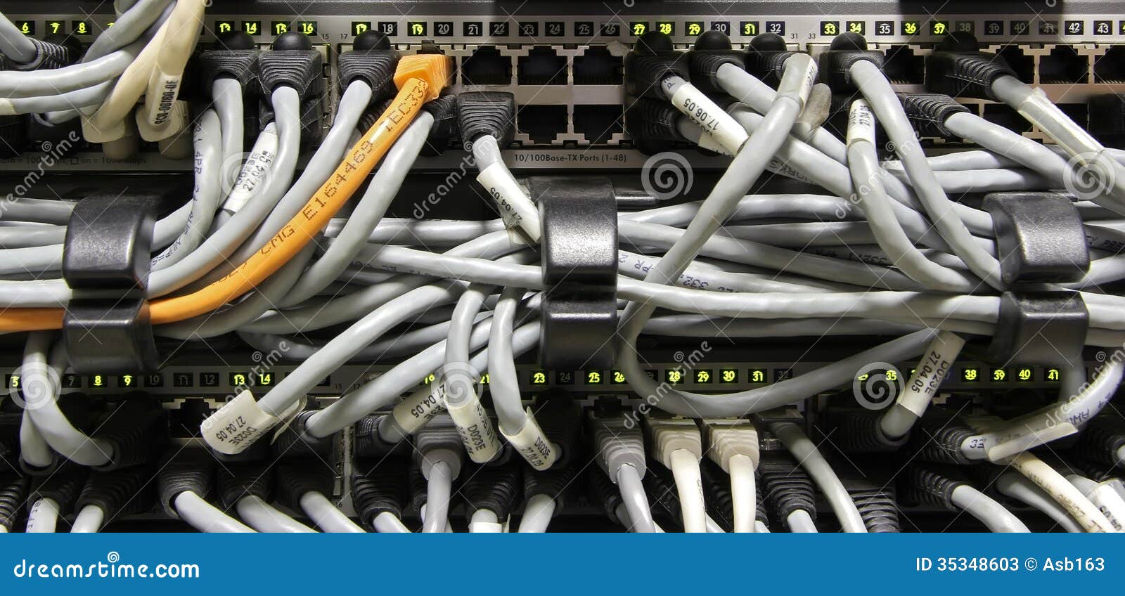 Switch with wires attached stock image. Image of server - 35348603