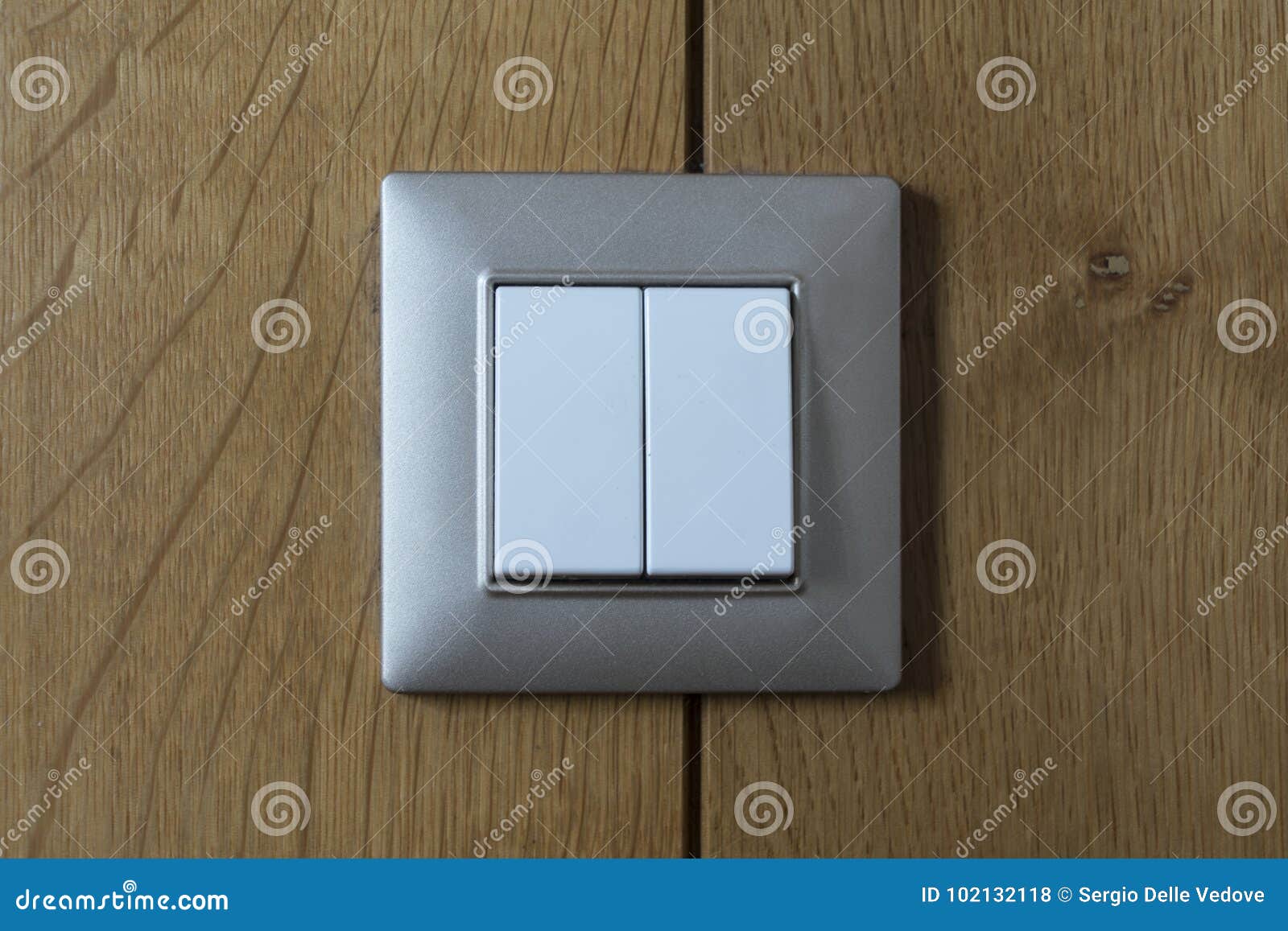 A Light Switch on the Wooden Wall Stock Photo - Image of save, object ...