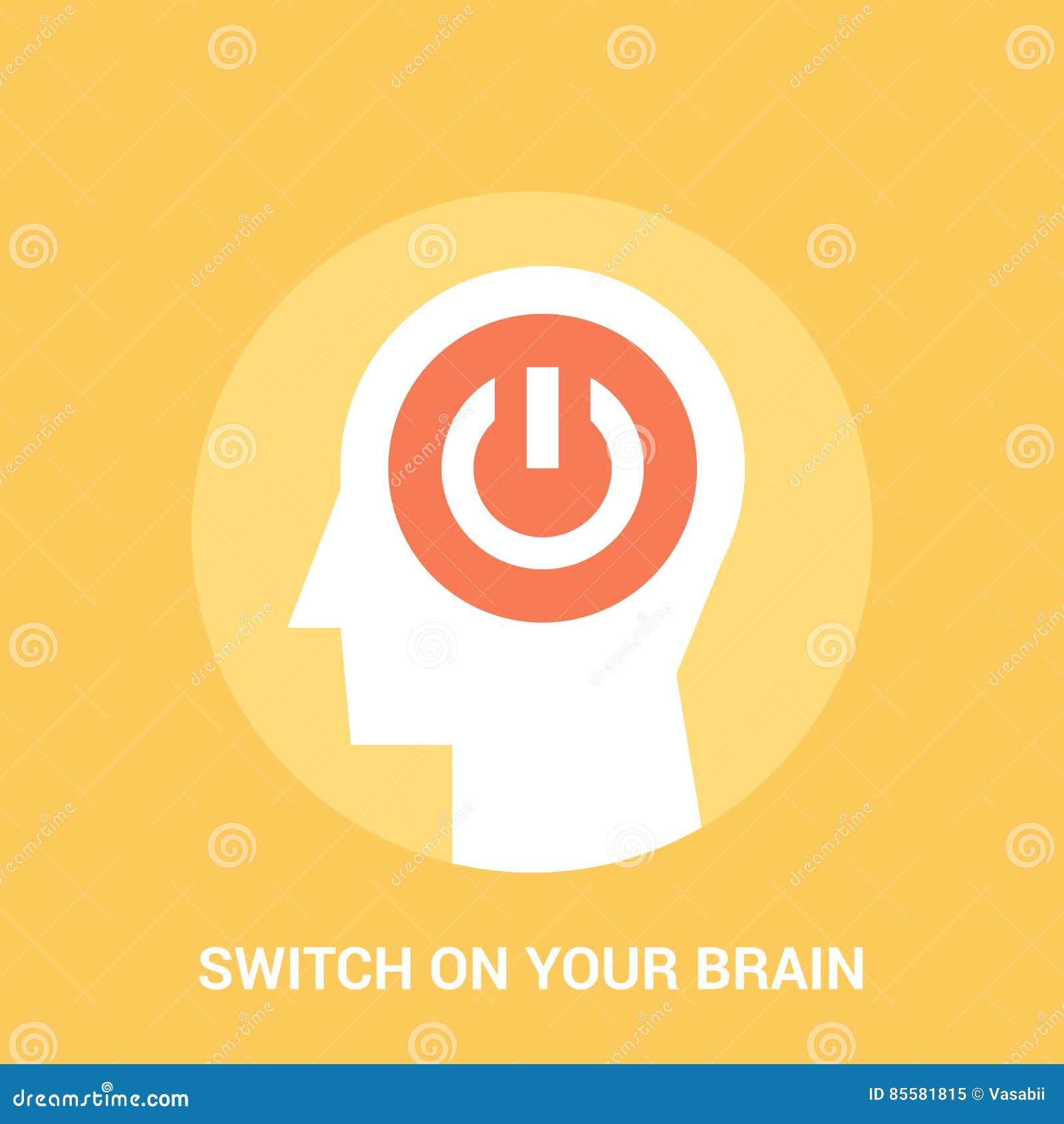 Switch on Your Brain Icon Concept Stock Vector - Illustration of invention, abstract: 85581815